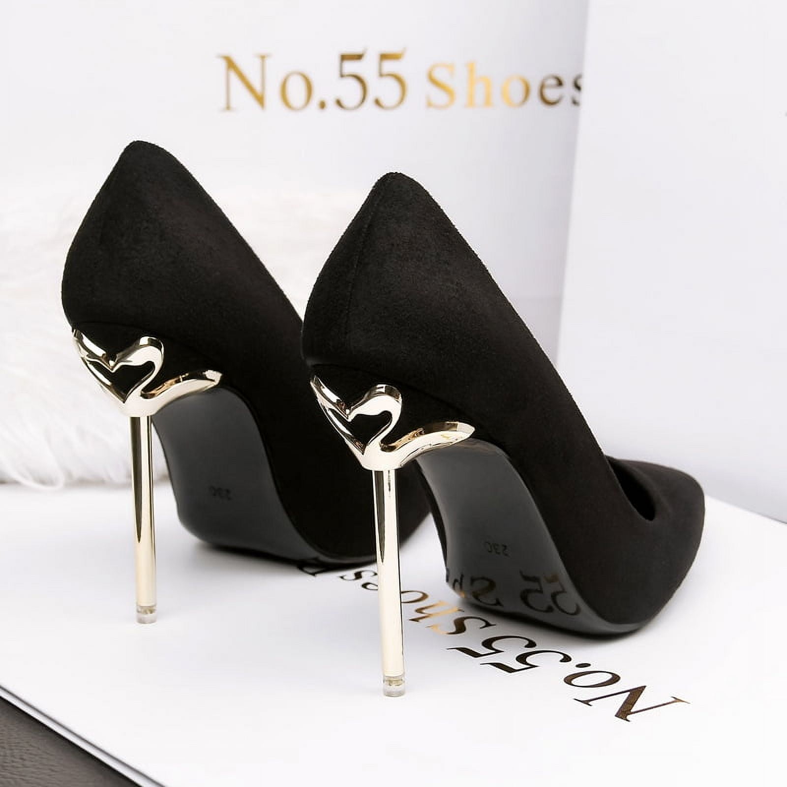 HHH 608-8 Fashion Pointed-Toe Metal Electroplated Heel Super High Heel ...