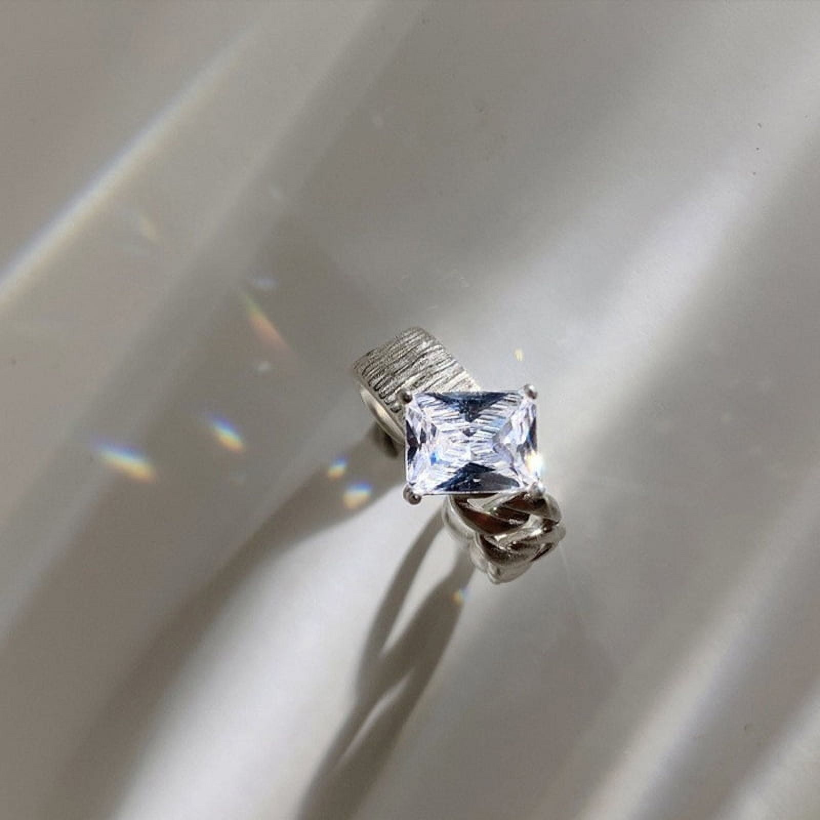 HHH 925 Sterling Silver Irregular Texture Ring Niche Advanced Design Sense Simple Cold Style Ins ...