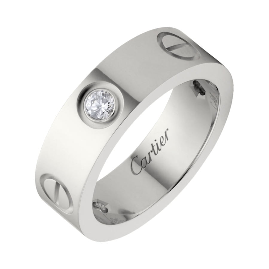 HHH 925love Screw Ring Wide Narrow Black Nail Diamond-Embedded Starry ...