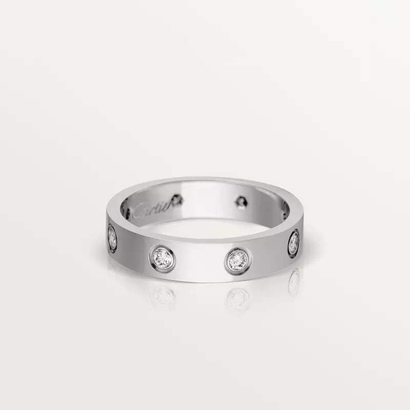 HHH 925love Screw Ring Wide Narrow Black Nail Diamond-Embedded Starry ...