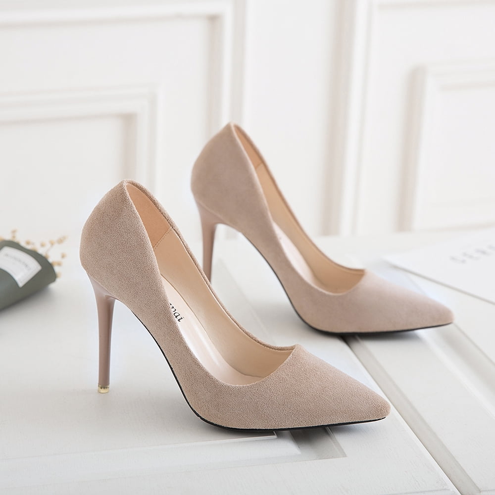 HHH Apricot Black High Heels Women's Stiletto Heel 5cm Mid Heel 2024 ...