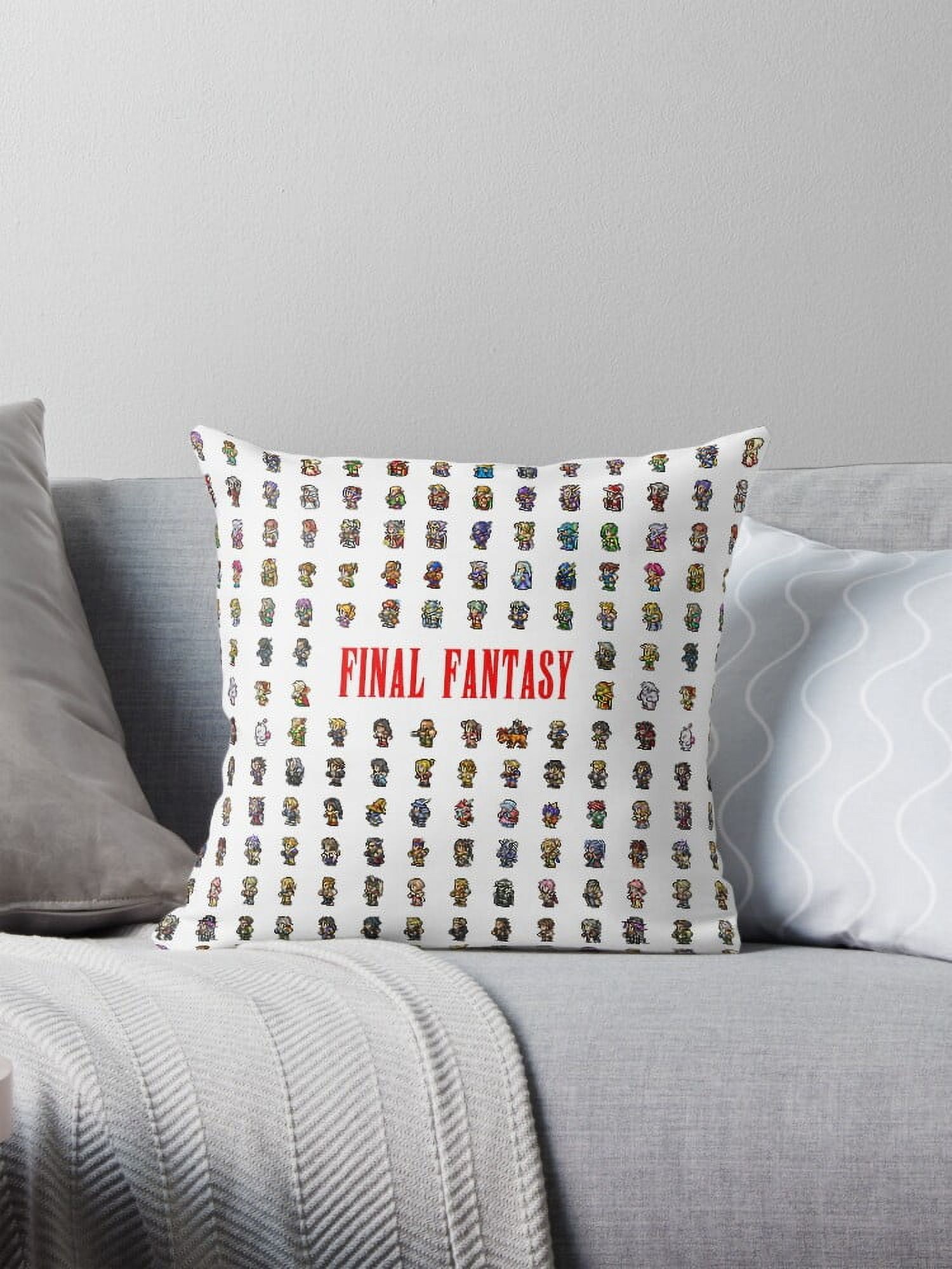 HHH-Final-Fantasy-Sprites-through-the-ages-Throw Pillow Covers Cases ...