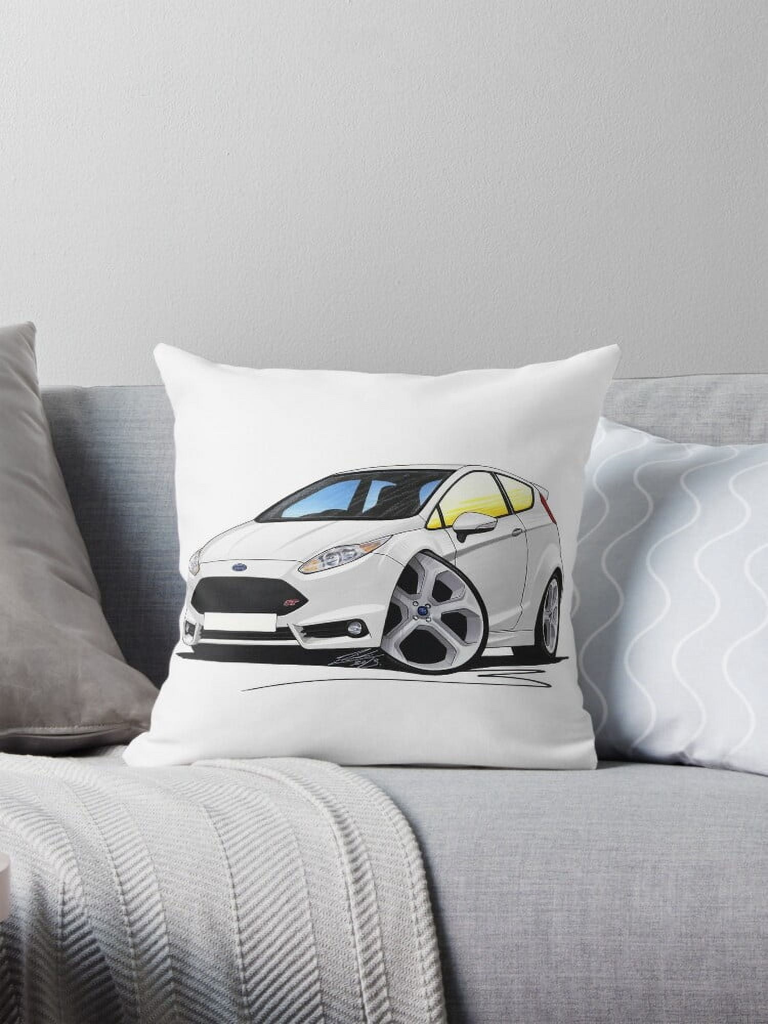 HHH-Ford-Fiesta-(Mk7)-ST-White-Throw Pillow Covers Cases Cushion Cover ...