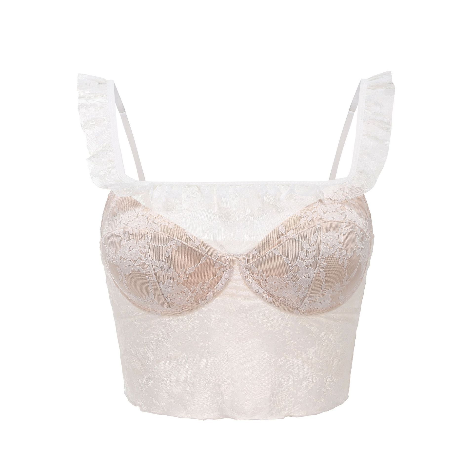 HHH French Lace Underwear Vest Can Be Worn outside Fungus Shoulder Pure ...