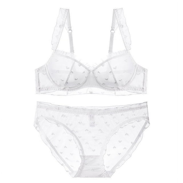 Hhh French Lace Womens Underwear Thin Bra Sexy Pure Want To Push Up Breathable Bra Set