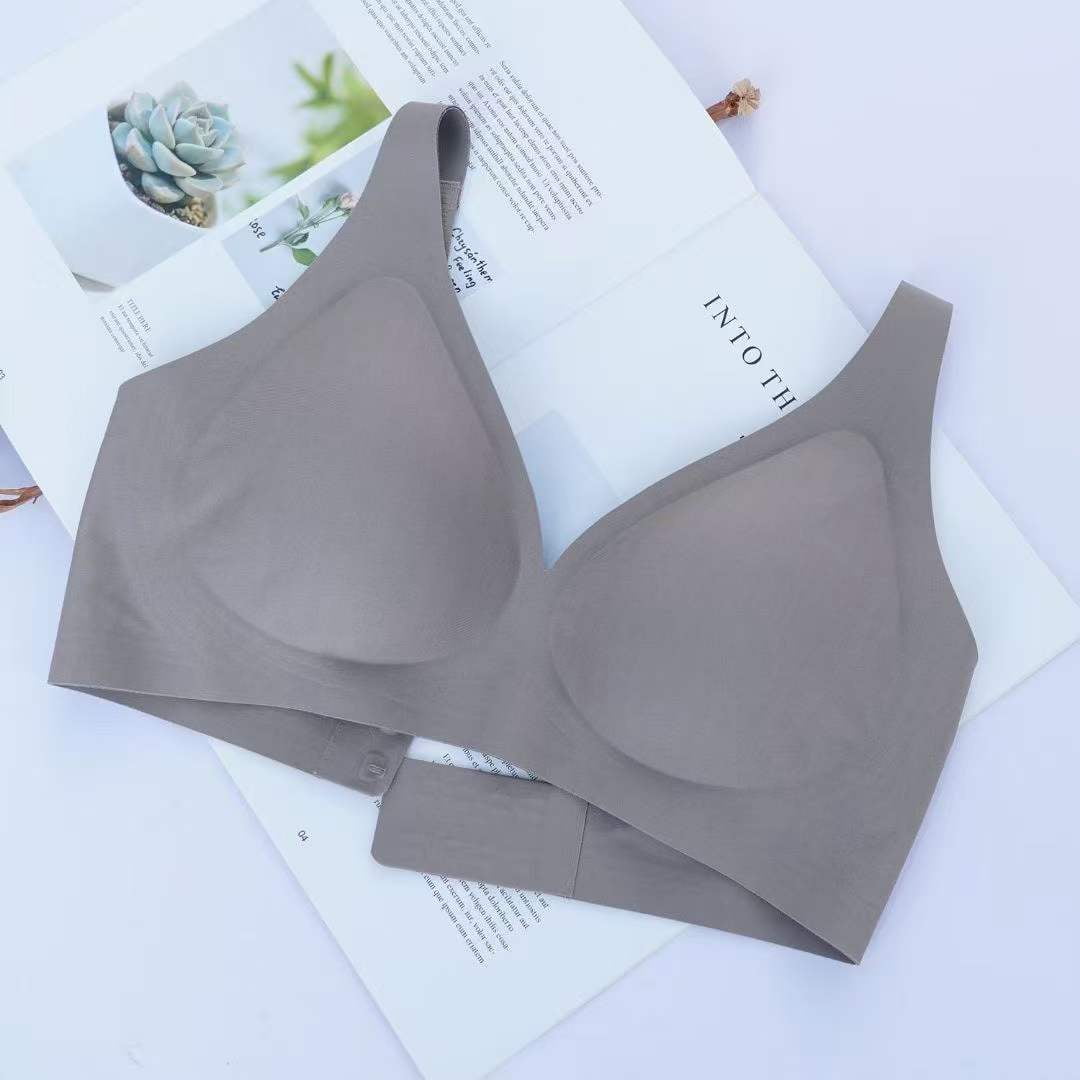 HHH French Underwear Women's Wireless Jelly Glue Bra Simple Girl Size ...