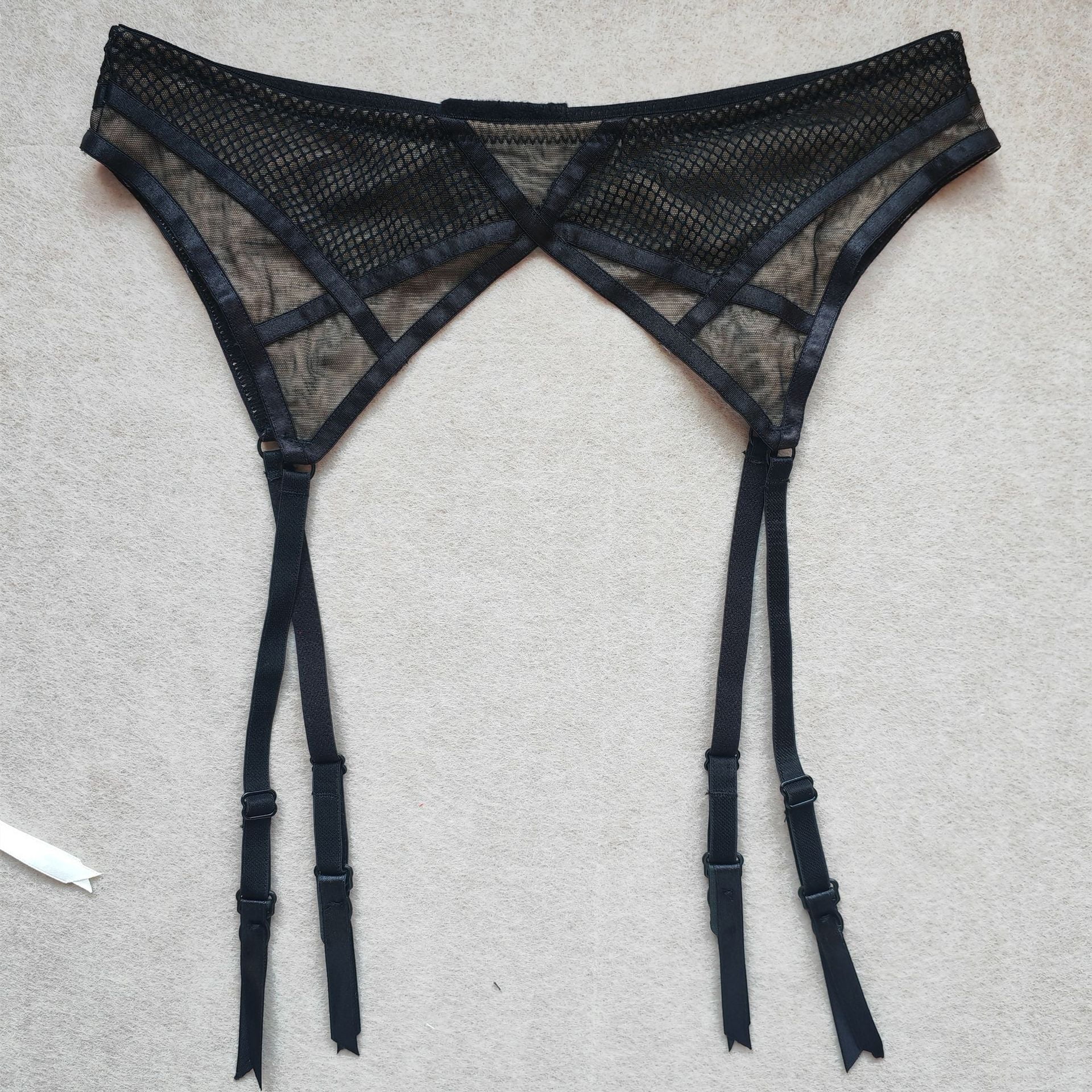 HHH Garter Sexy Lace Mesh Back Mouth Pure Desire Cross Lady Garter ...