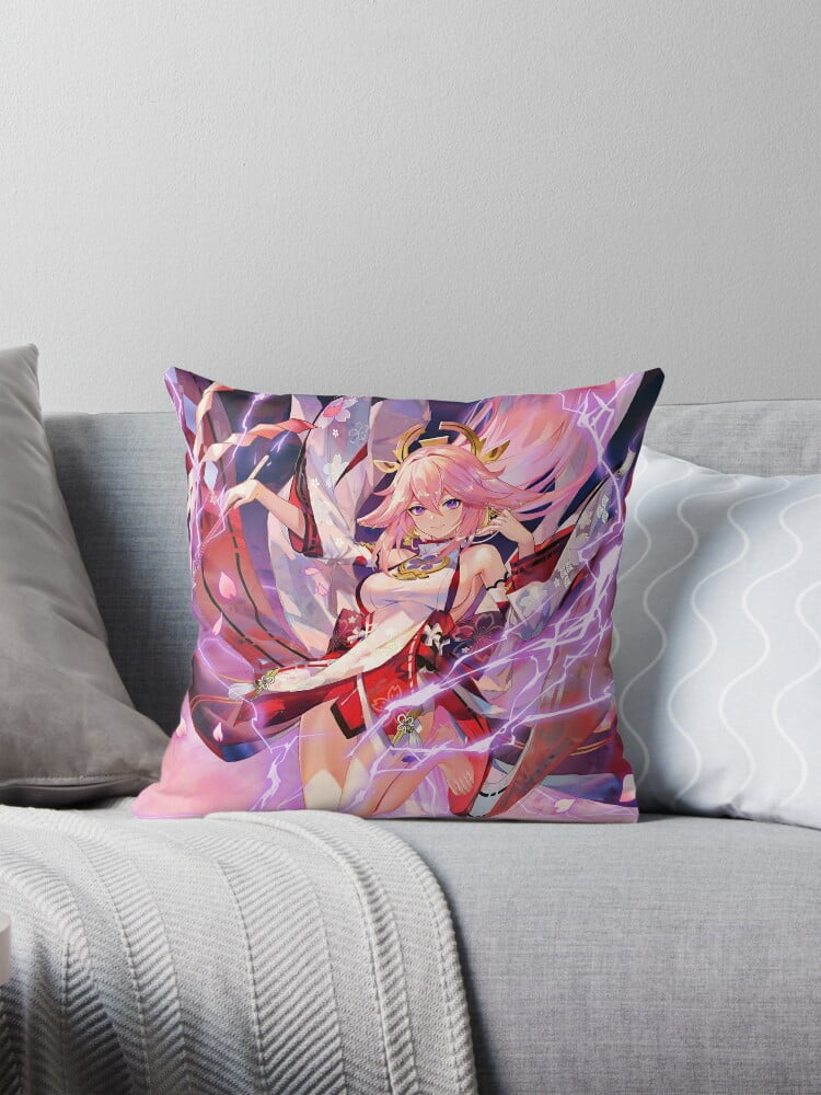 HHH-Greek-Foot-Yae-Miko-Genshin-Impact-Throw Pillow Covers Cases ...