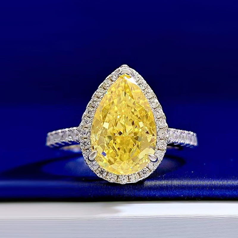 HHH New 2025 New S925 Silver 8*12 Pink Diamond High Carbon Diamond 5 Karat Ring - Walmart.com