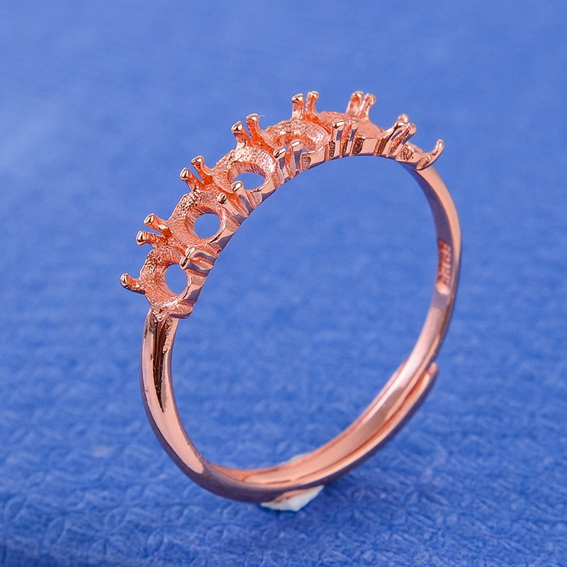 HHH New Ring 925 Silver Inlaid Natural Color Sapphire Blue Mopping Pad ...