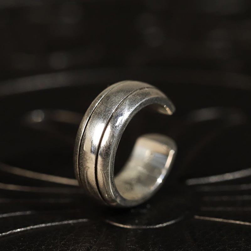 HHH New Rotatable Titanium Steel Ring Men's Stainless Steel Spinning ...