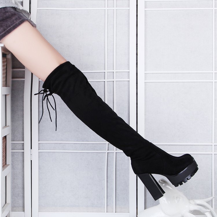 HHH Over-the-Knee Elastic High-Heeled Thigh Boot 2024 Autumn and Winter ...