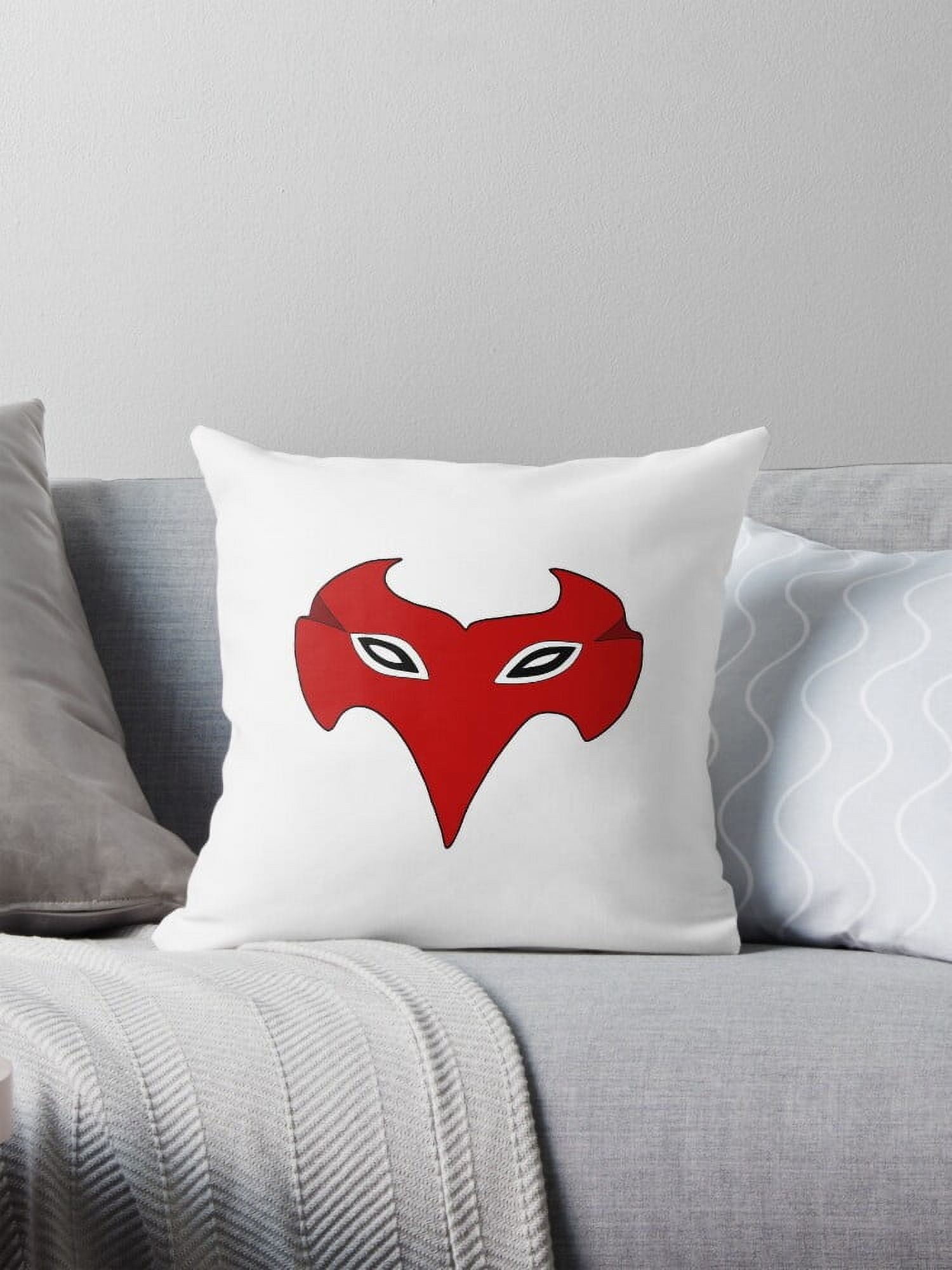 HHH-Persona-5-Crow/Akechi-Mask-(WHITE)-Throw Pillow Covers Cases ...