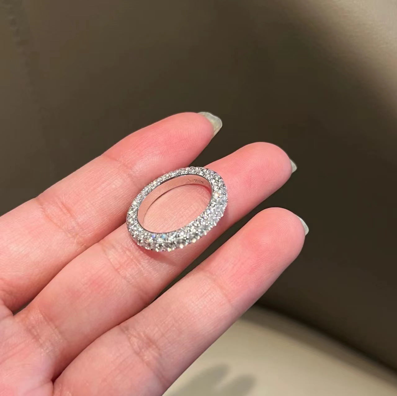 HHH S925 Silver Plating 18K High Carbon Diamond St. Petersburg Big ...