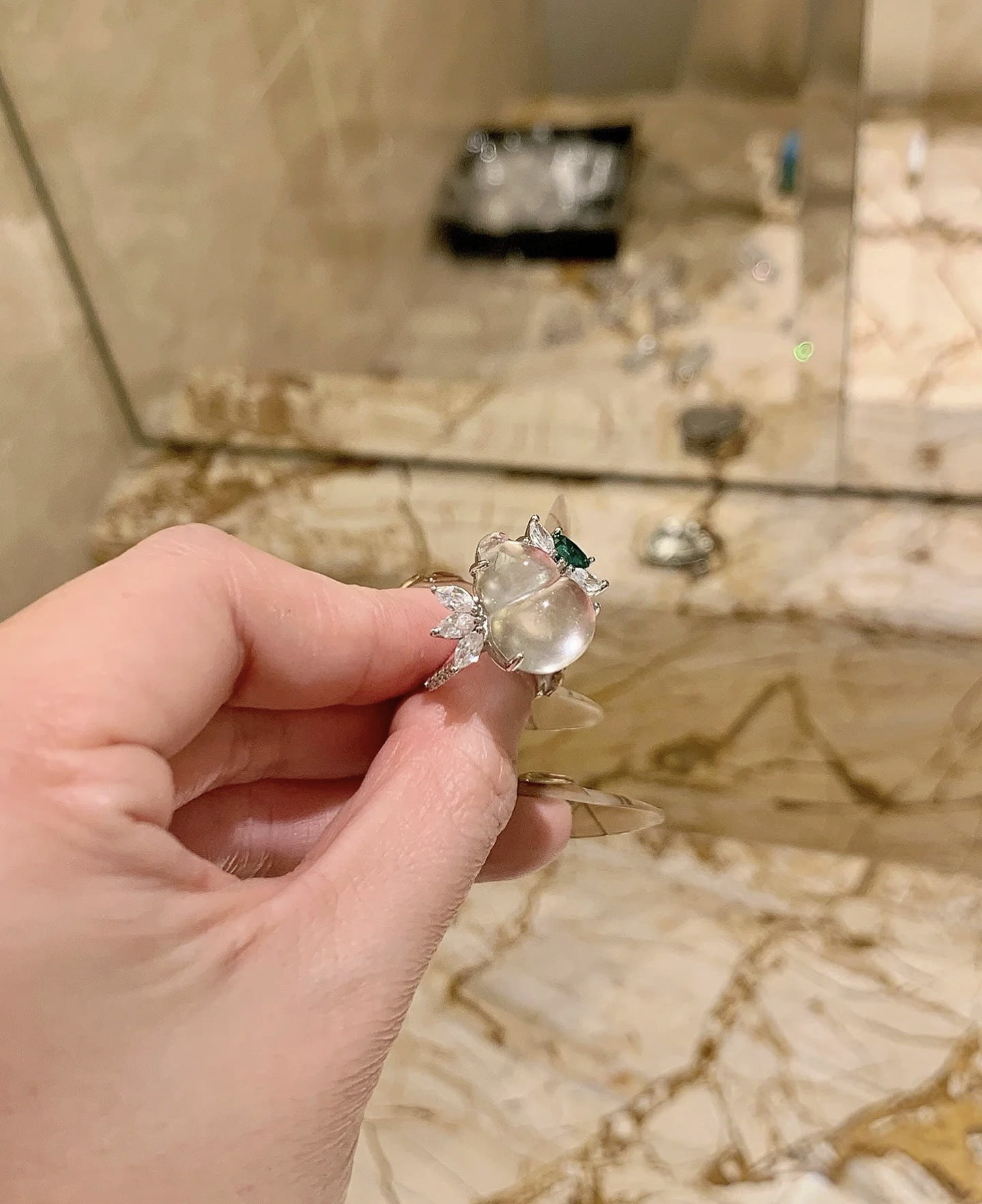 HHH S925 Sterling Silver Natural High Quality Ice Jadeite Jade Water ...