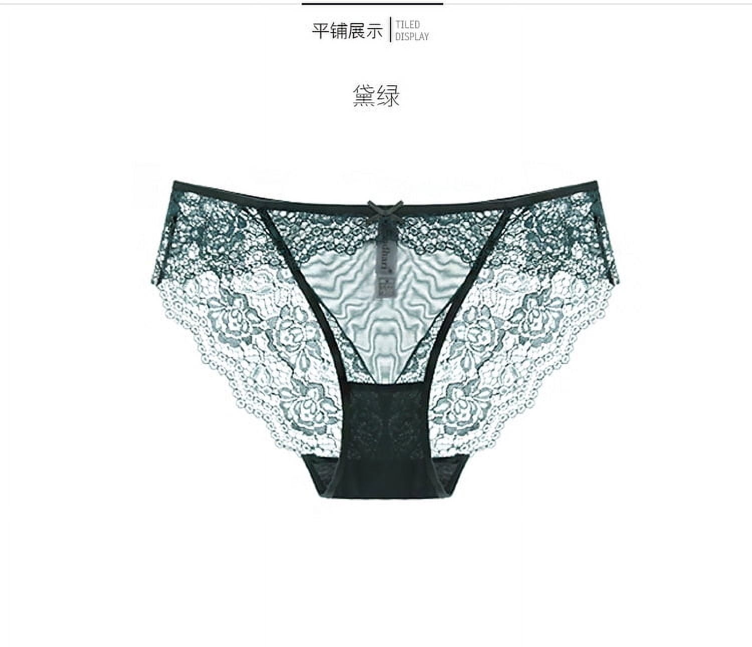 HHH Sexy Women's Lace Panties Hollow Low Waist Briefs Seductive Cotton ...