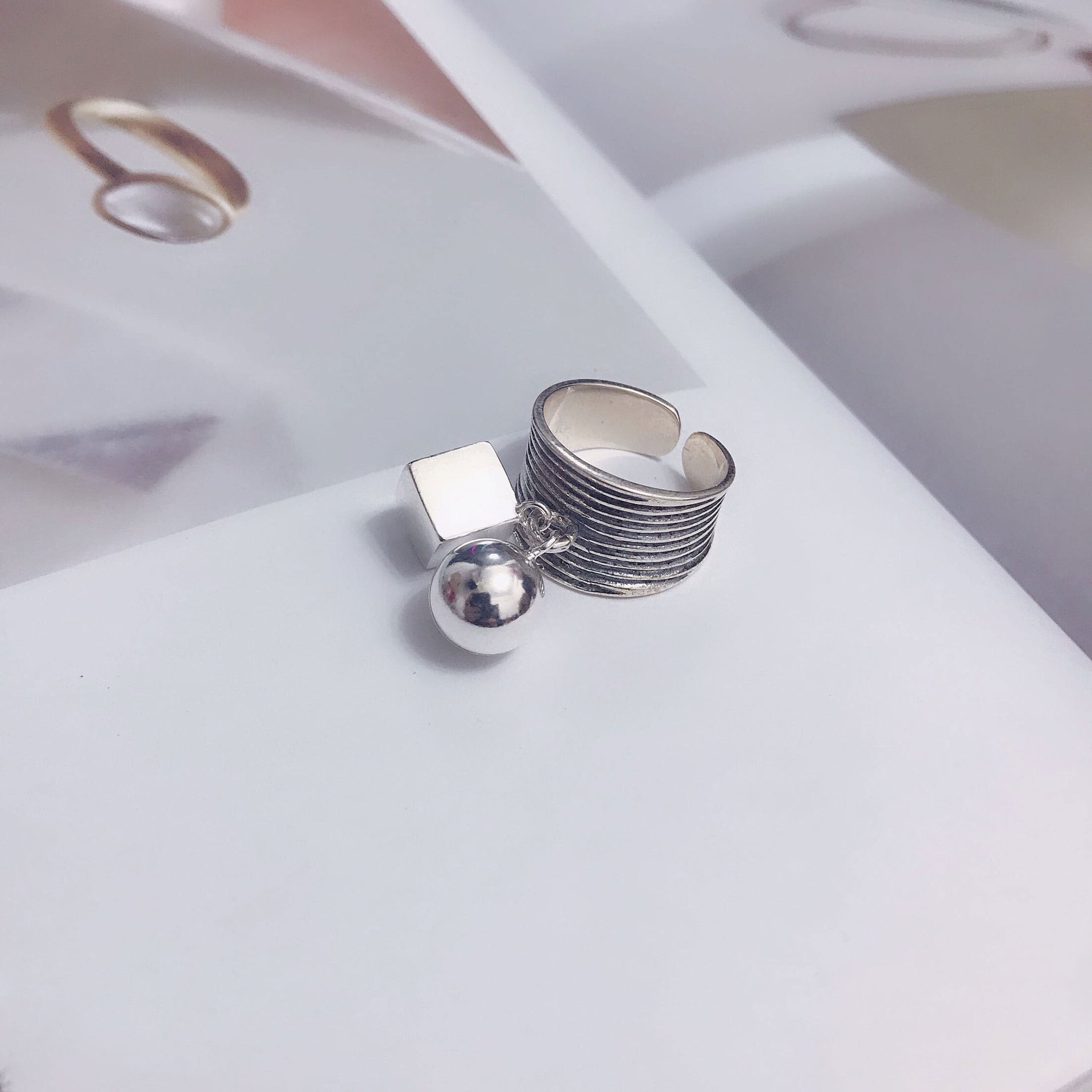 HHH Snake Ring Women's Sterling Silver Index Finger Simulated Snakes ...