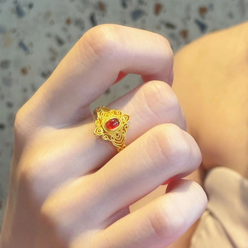 HHH South Korea Heart Cross Ring Female Index Finger Light Luxury ...