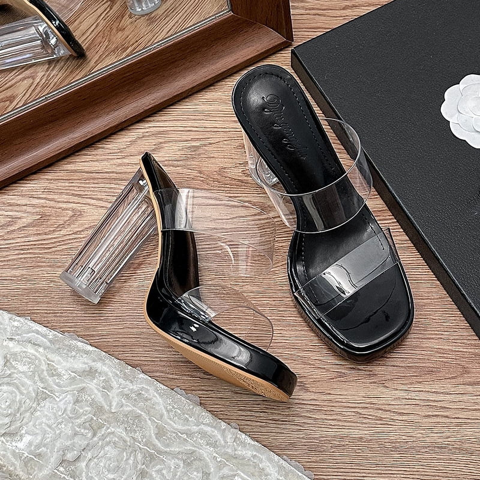 HHH Summer 2024 New Platform Transparent Sandals Women's with Chunky ...