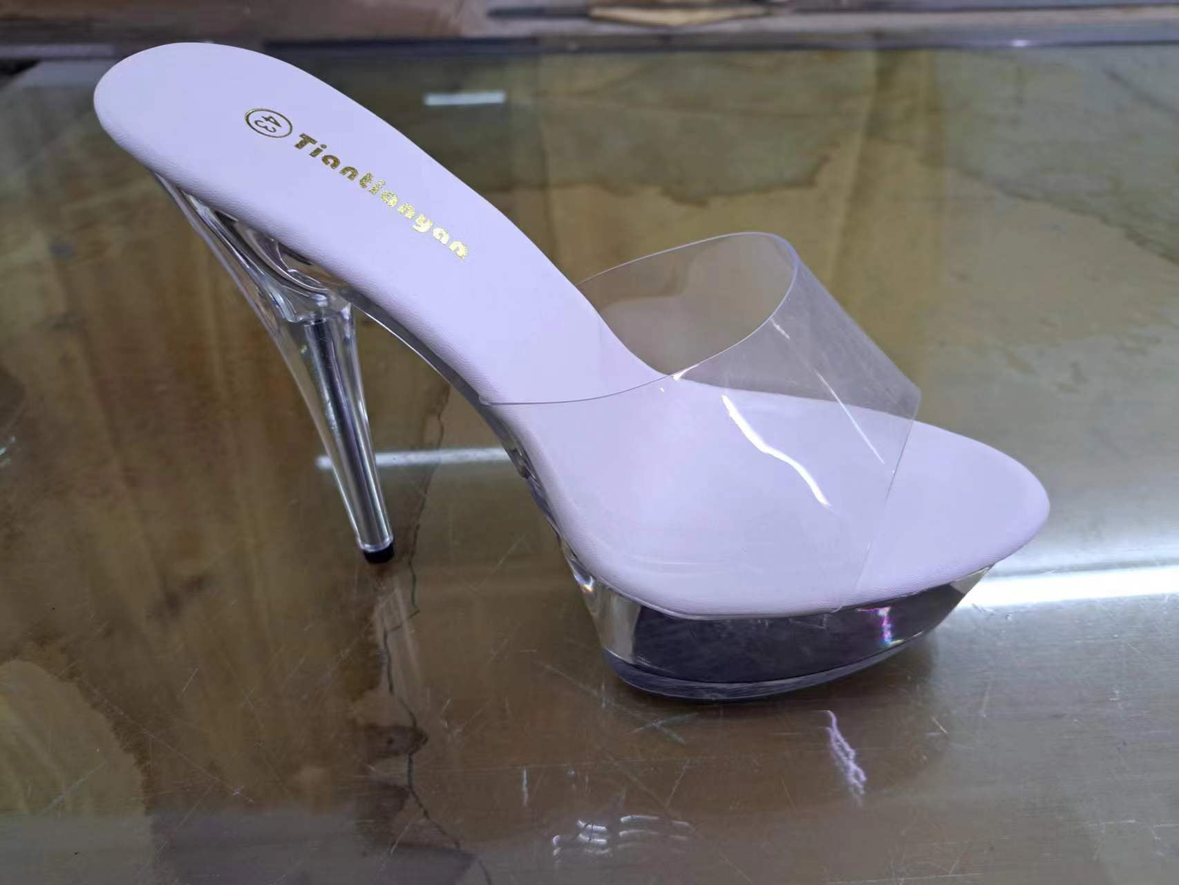 HHH Summer Fashion New Trendy Transparent Waterproof Platform Stiletto ...