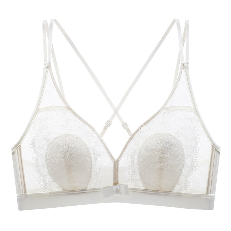 HHH Summer New Wireless Bra Rabbit Ears Crystal Glasses Big Chest and ...
