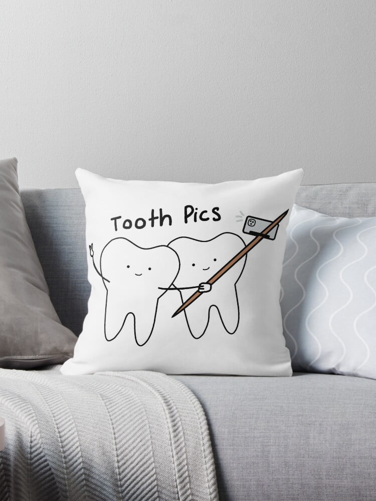 HHH-Tooth-pics-Throw Pillow Covers Cases Cushion Cover Case Sofa Two ...