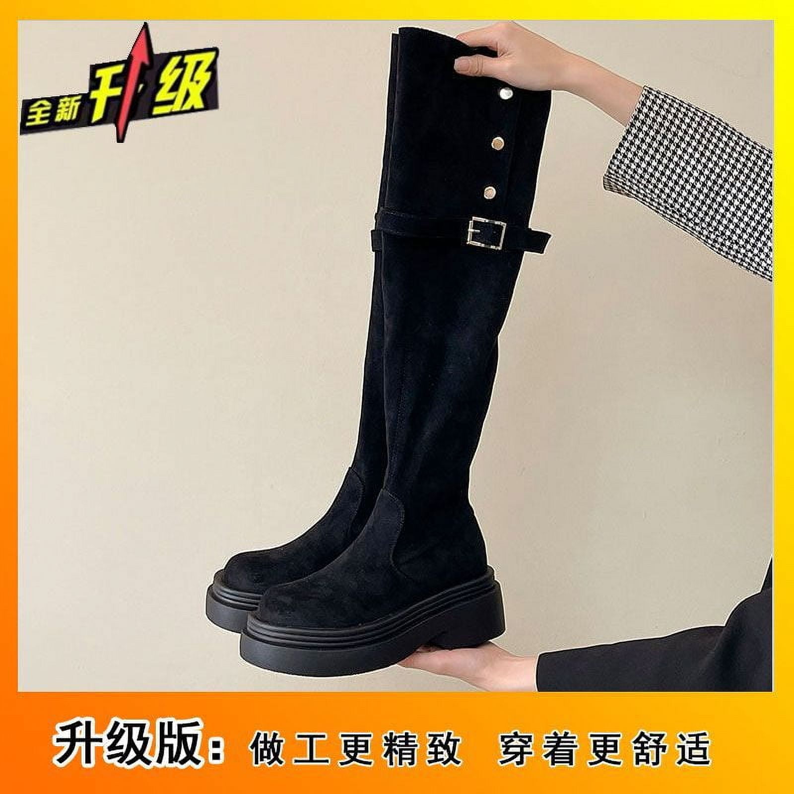HHH Two-Way Wear Smoke Pipe Fold over-the-Knee Boots 2024 Summer Small ...