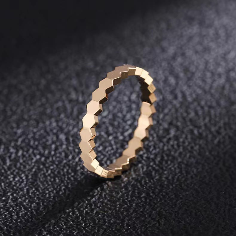 HHH V Gold High Version CNC Shangmei Honeycomb Ring Female Carved ...