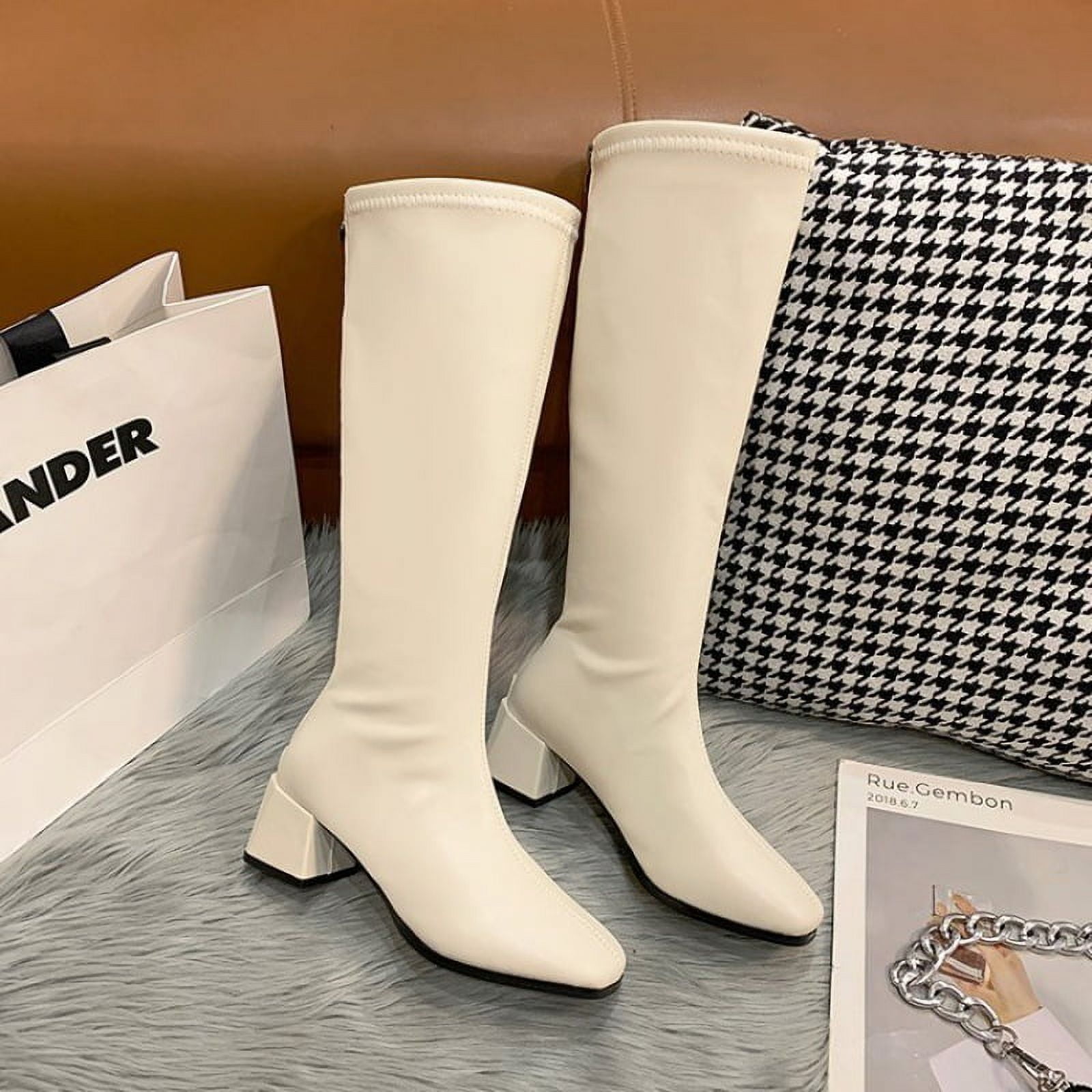 HHH below the Knee Long Boots Female 2024 Autumn and Winter New British ...