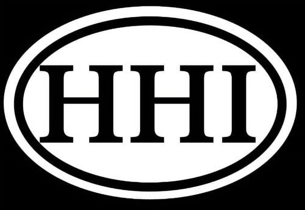 HHI HILTON HEAD 6" STICKER TROPICAL VACATION BEACH SAND HONEYMOON ...