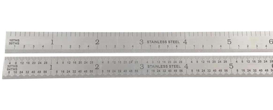 HHIP 4906-0164 24" X 3/4" 3R Flex Rule Graduations 1/32, 1/64, 10ths ...