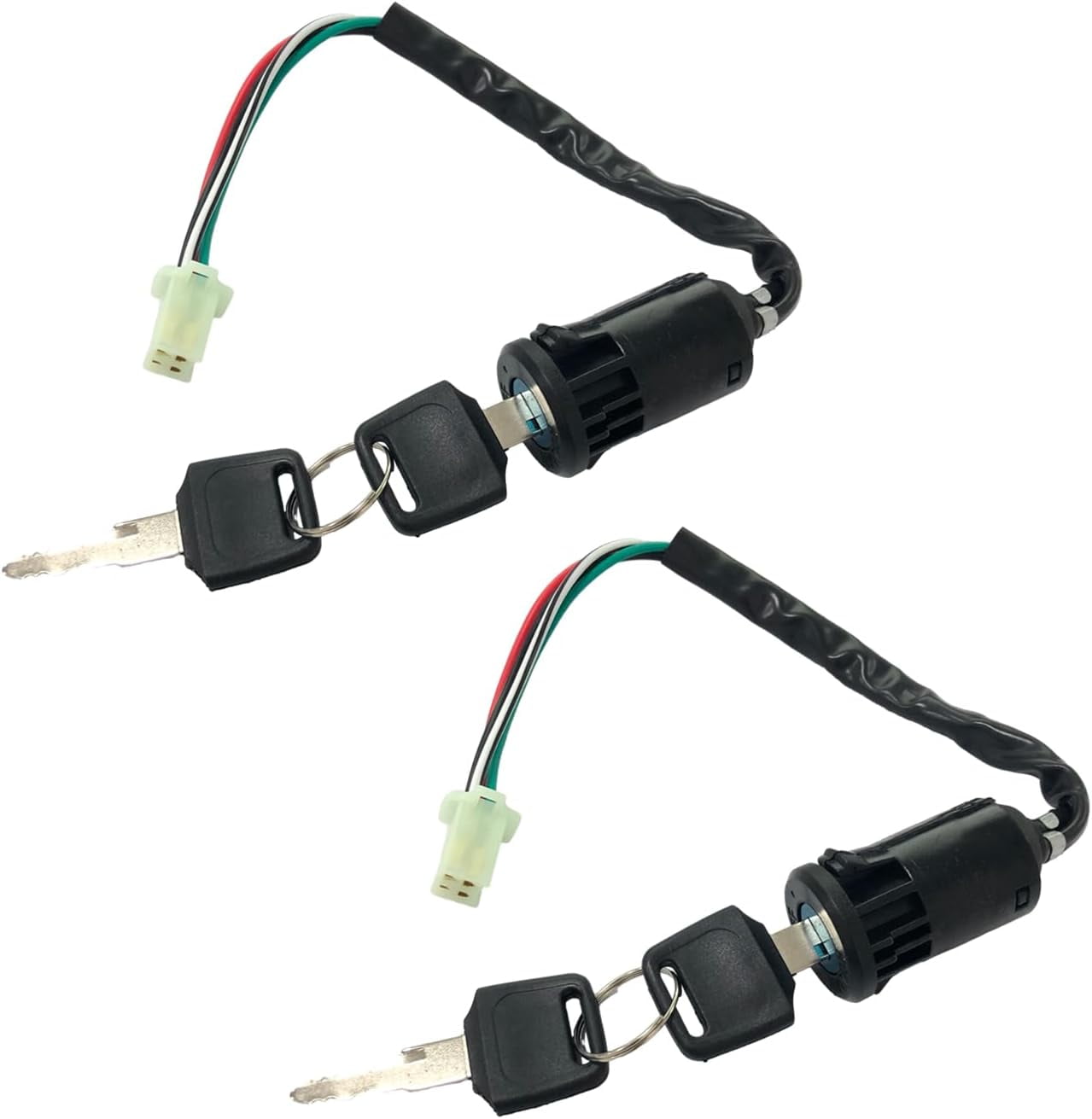 HHJ High Quality Design!2 PCS Motorcycle Ignition Switch, 4 Wire Pin ...