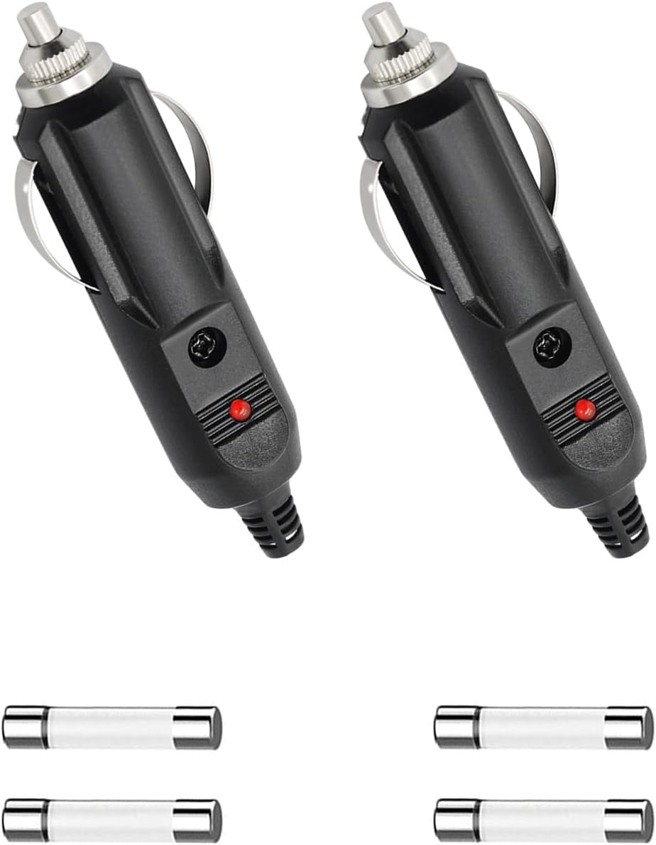 HHJ High Quality Design!2PCS Cigarette Lighter Male Plug, 12V Aux ...