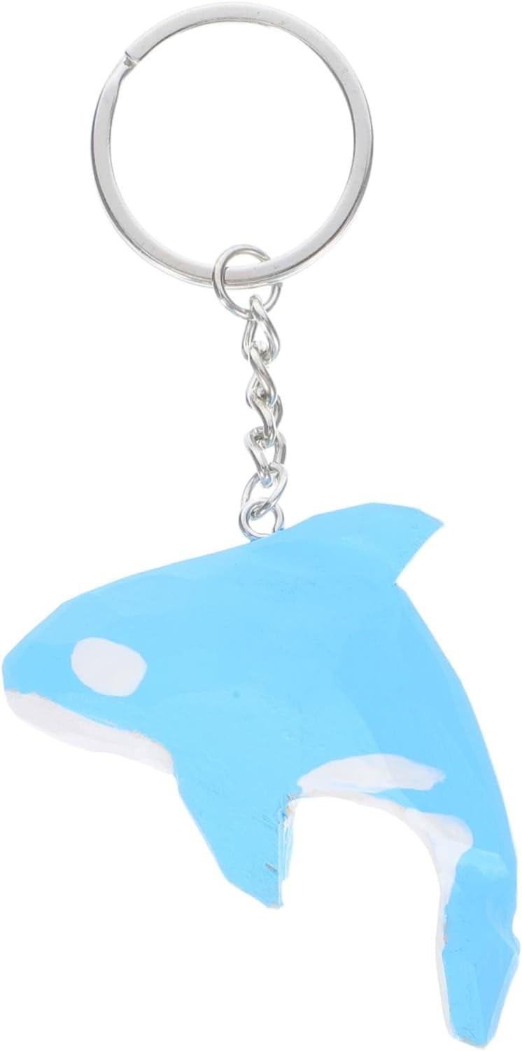 HHJ High Quality Design!Hand-carved Wooden Whale Keychain Pendant: Cute ...