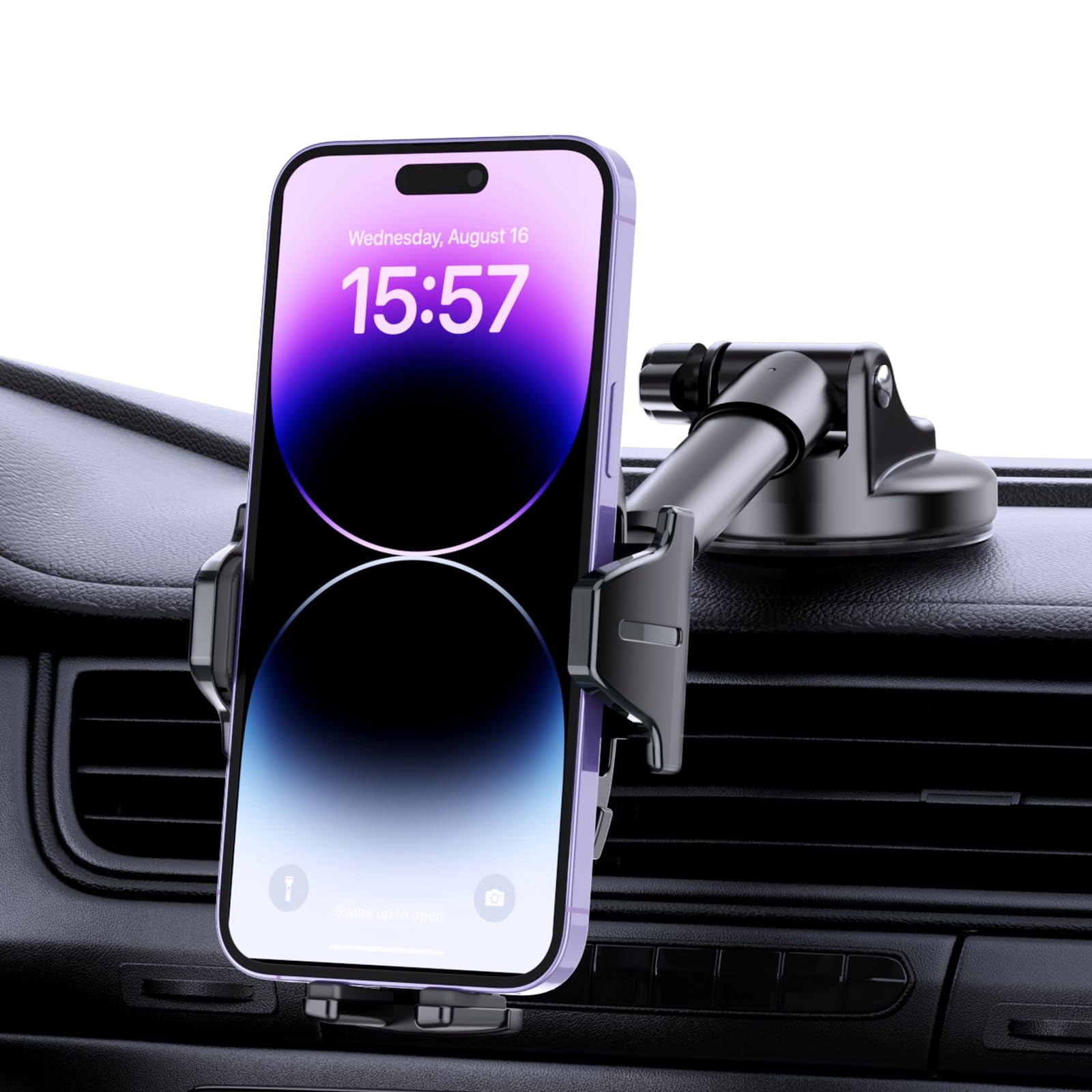 HHJ Phone Holders for Your Car,2-in-1 Car Phone Holder Mount, Car ...