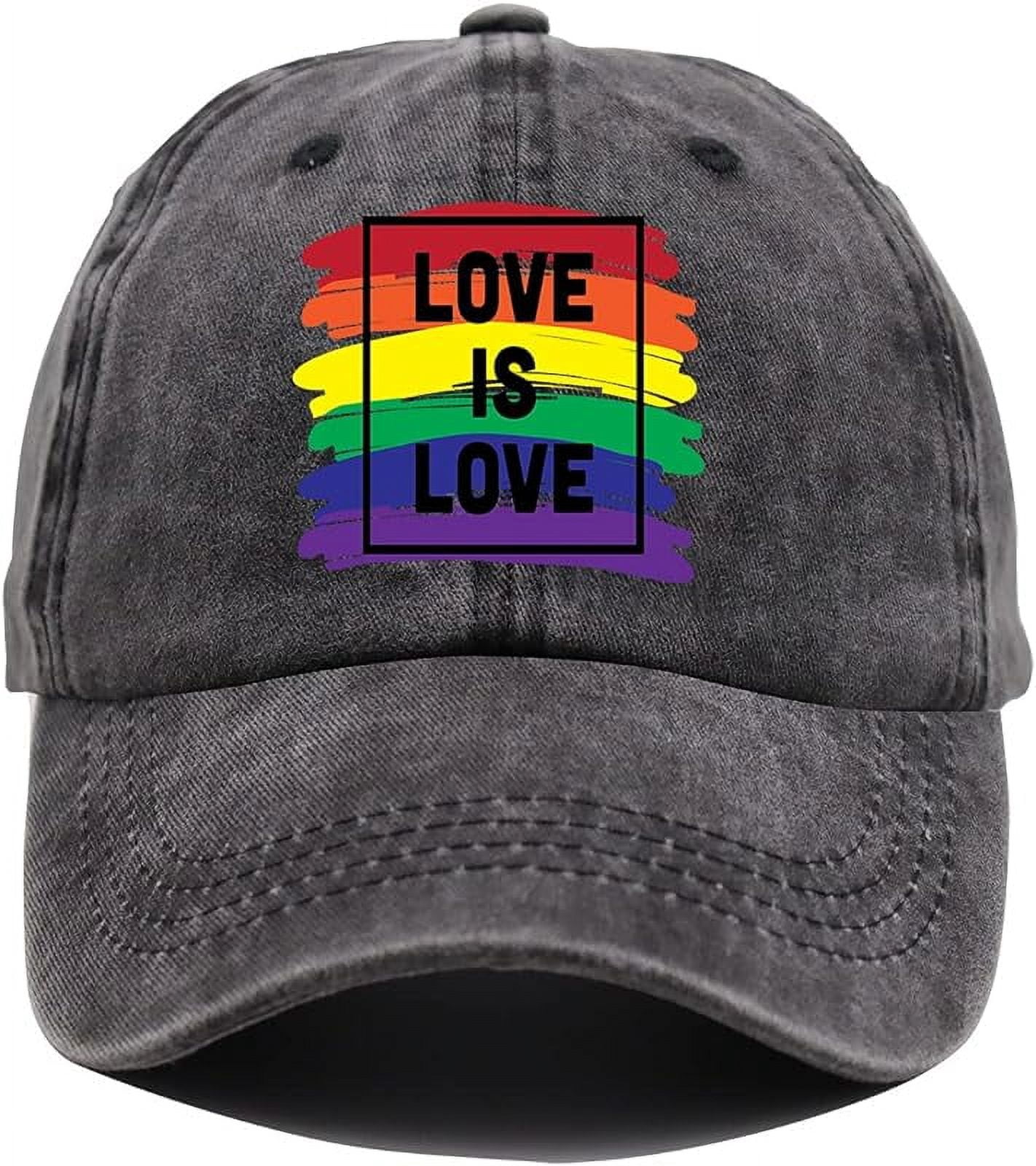 HHNLB Love is Love Rainbow Hat, Love Wins, LGBT Gay Lesbian Pride ...