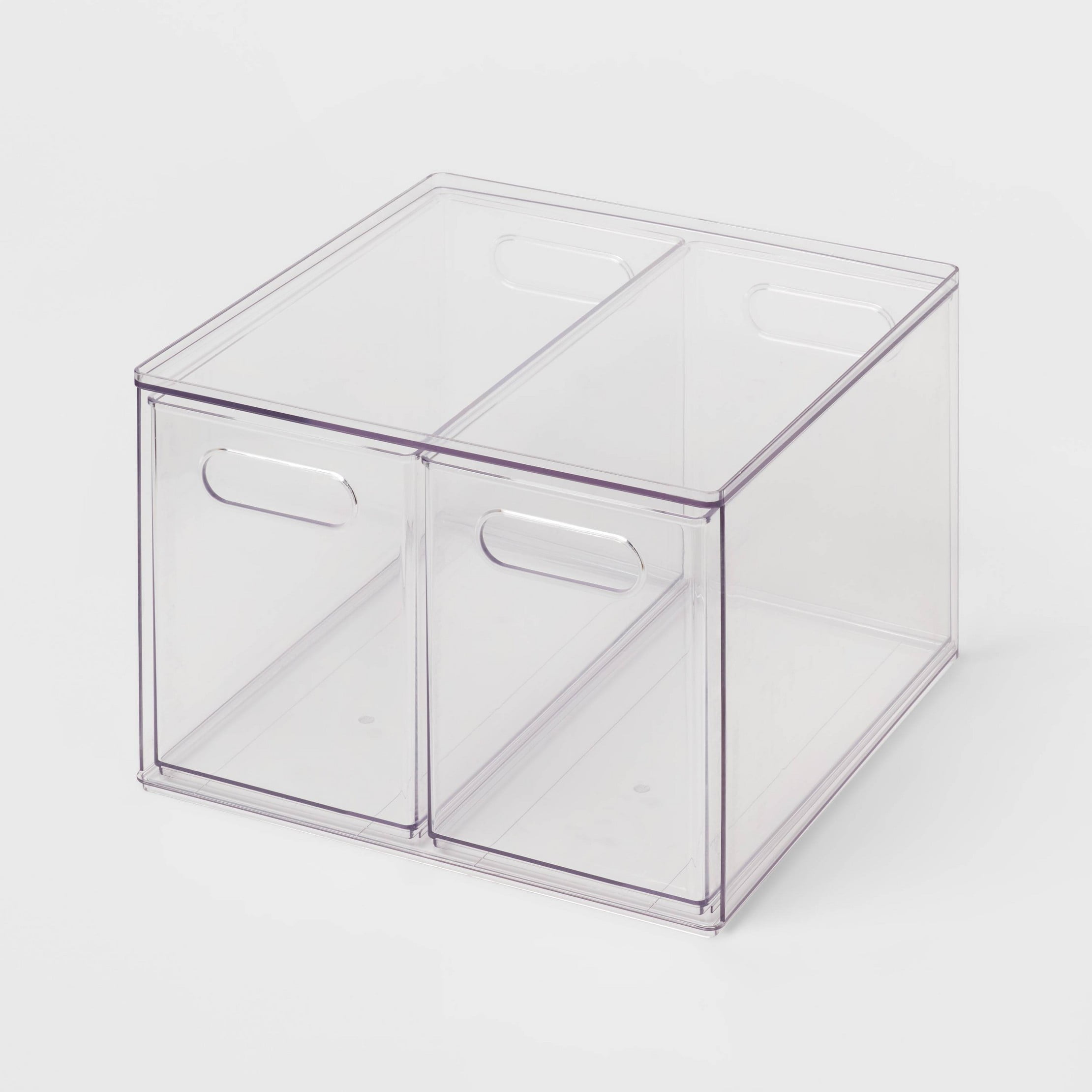 HHY All Purpose 2 Drawer Storage Clear - Acrylic Utility Bins, PETG ...