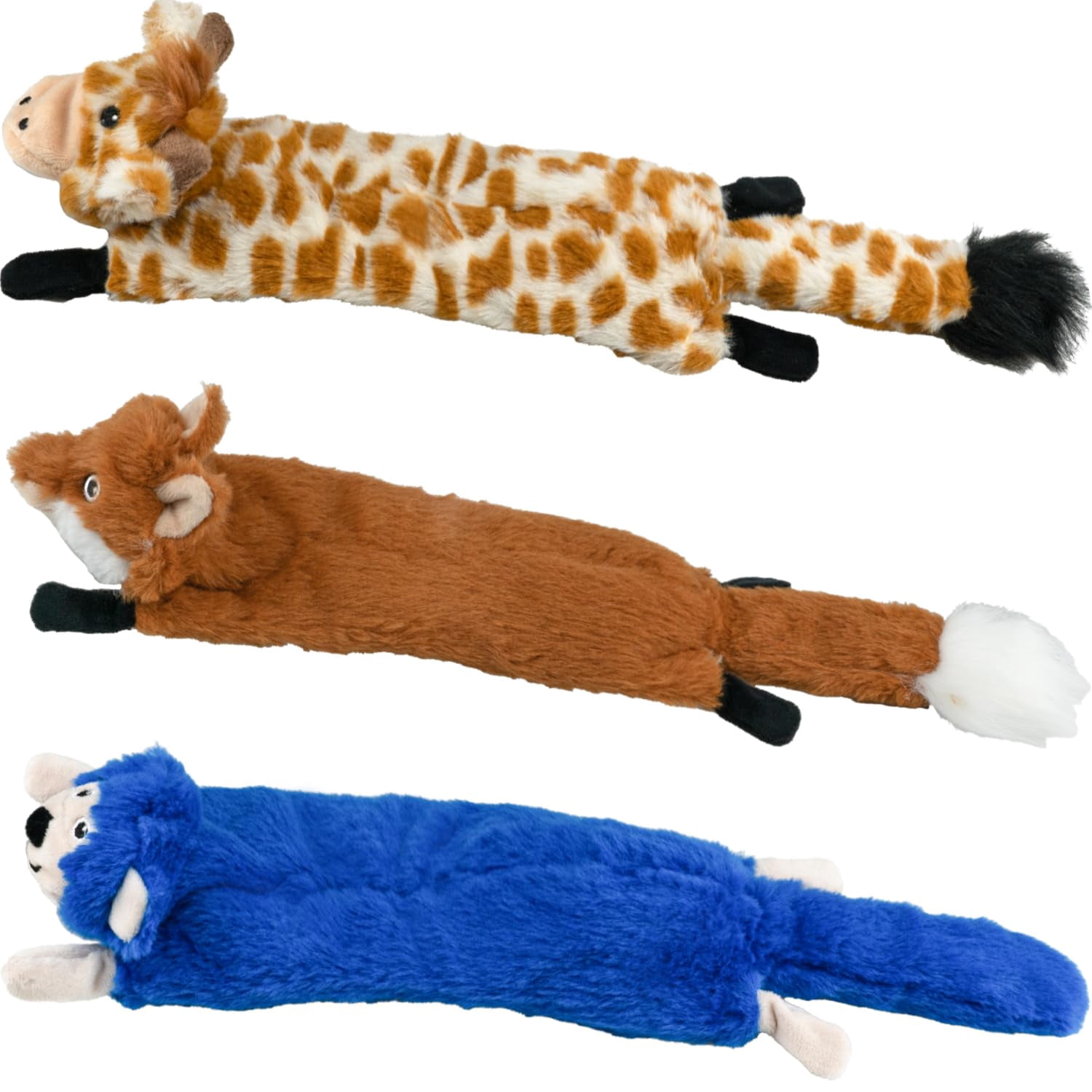 HHY Dog Squeaky Toys 5 Pack, Pet Crinkle Toy No Stuffing Animals Plush ...