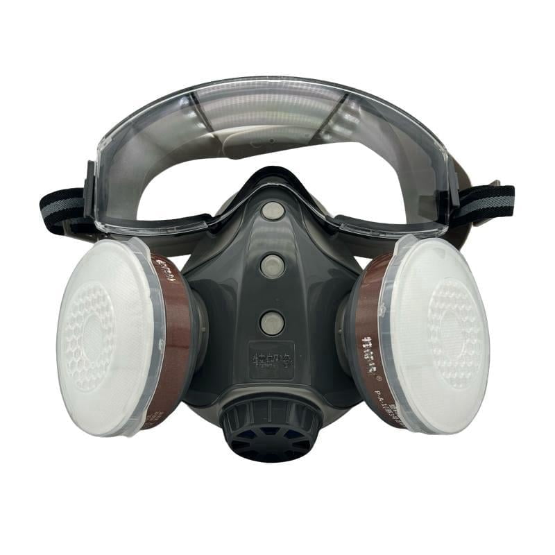 HHY Reusable Industrial Mask with 2 Filters, Paint Spray Dust-proof Gas Respiratory Mask with ...