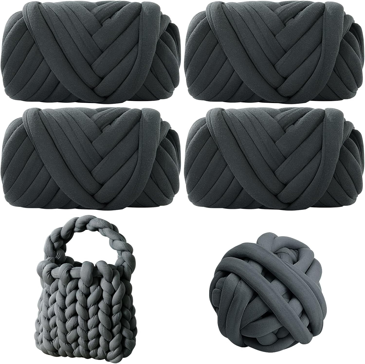 HHYH 4.4lbs Chunky Yarn for Hand Knitting,Bulky Jumbo Yarn for Arm ...