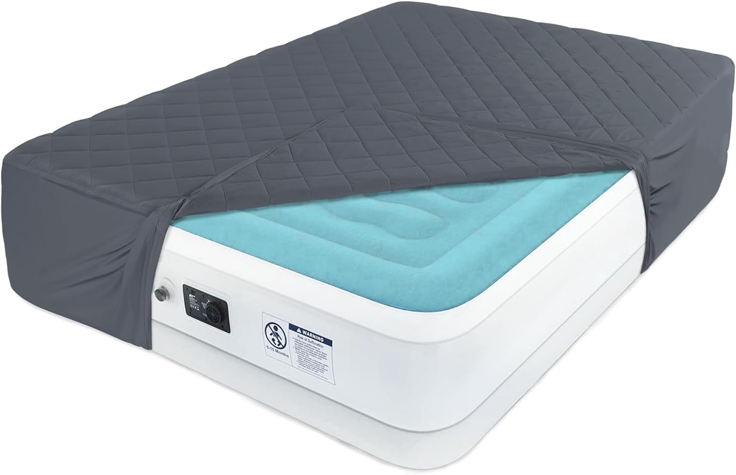 HHYH Air Mattress Pad Queen Size, Soft Quilted Air Mattress Cover ...