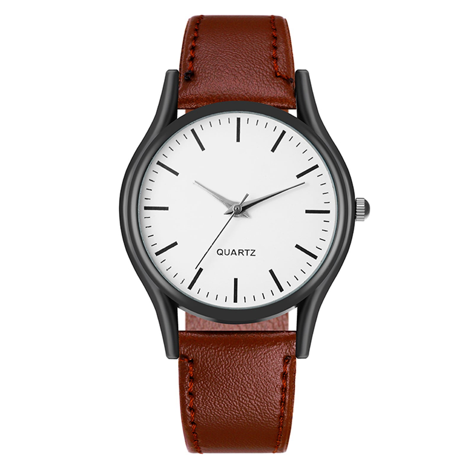 HHei_K Men's Fashion Business Design Hand Watch Leather Watch - Walmart.com