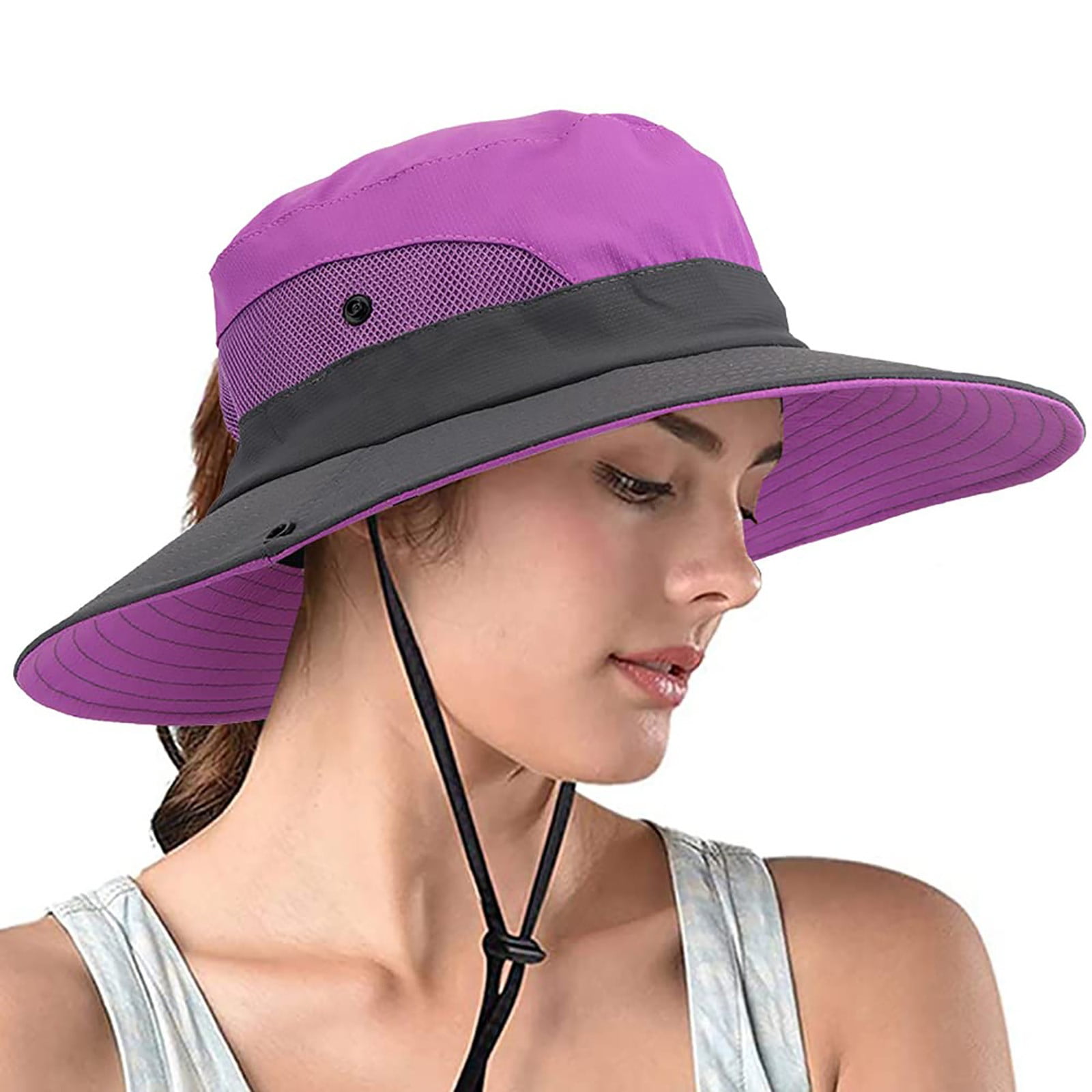 HHei_K Sun Hat For Women UPF 50 + UV Protection Wide Bucket Hat Cap For ...