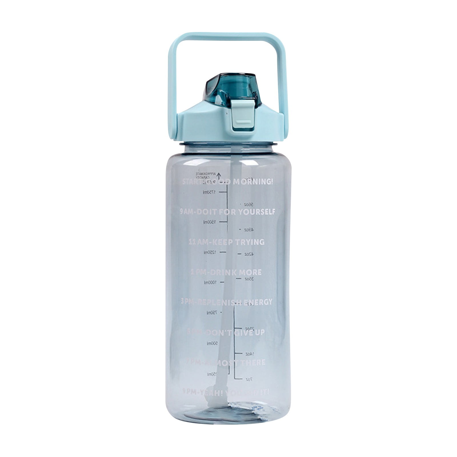HHei_K Water Bottles With Straw, 67 Oz / 2L Water Bottle B P A Free ...