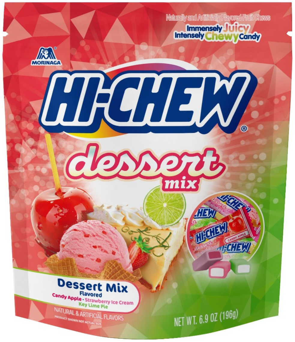 HI-CHEW Dessert Mix Chewy Candy, 6.9 oz Stand-Up Pouch, Fruity & Chewy ...