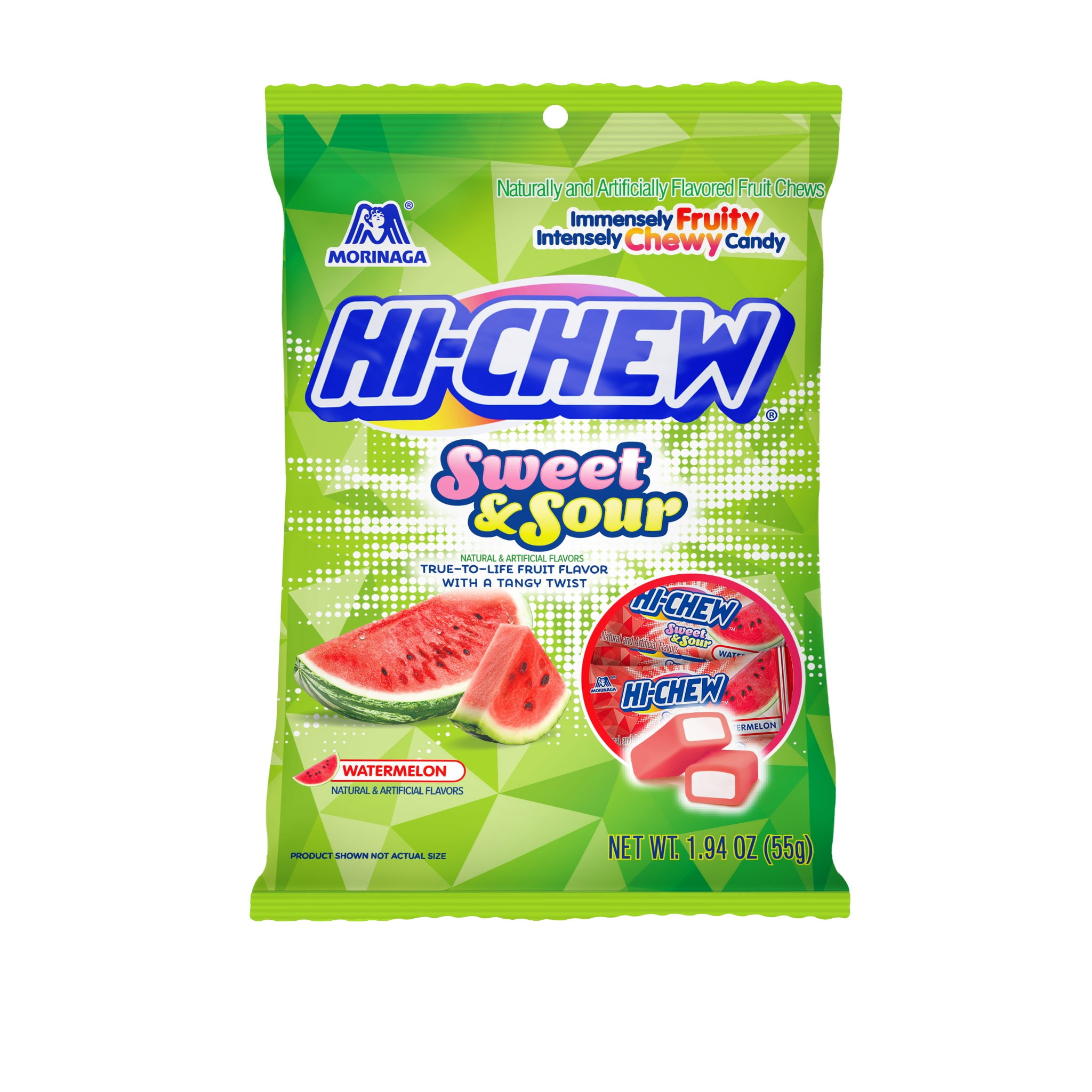 HI-CHEW Sweet & Sour Watermelon, Pack of 12 Mini Bags, 1.94oz each ...