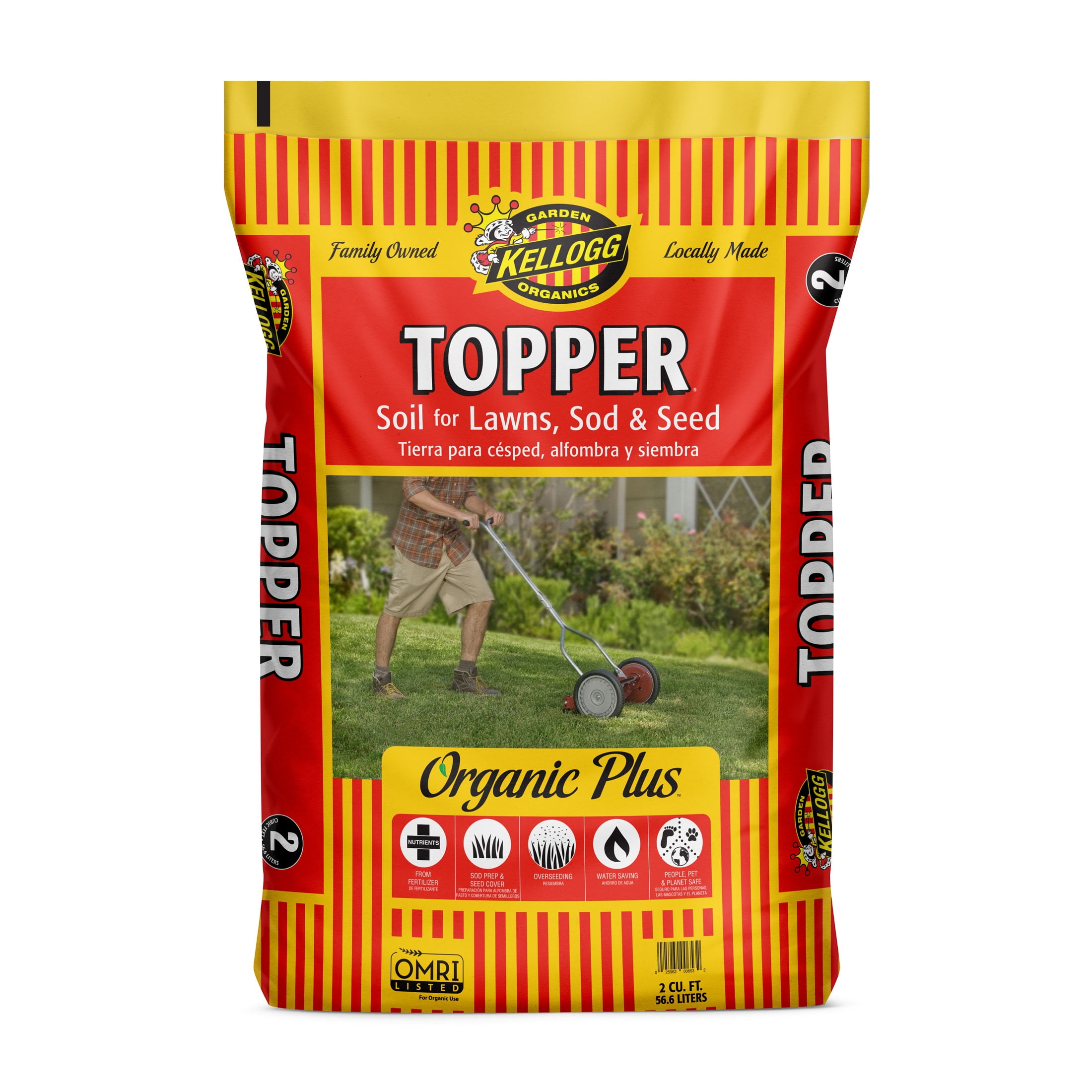 HI Kellogg Garden Organics- 2CF Topper Lawn Soil for Lawns, Sod & Seed ...