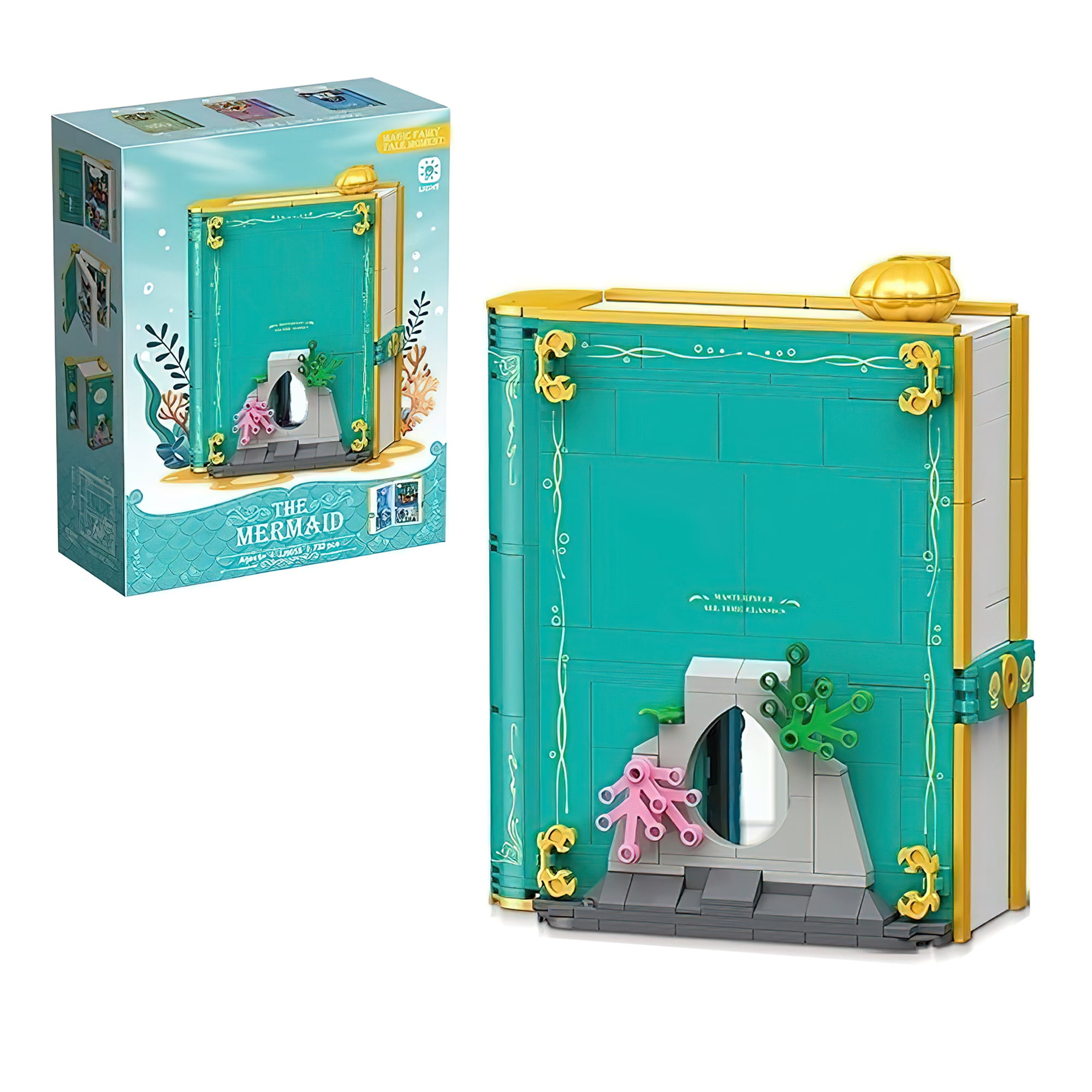 HI-REEKE 3D Book Building Block Set Expandable Book of Fairy Tales ...