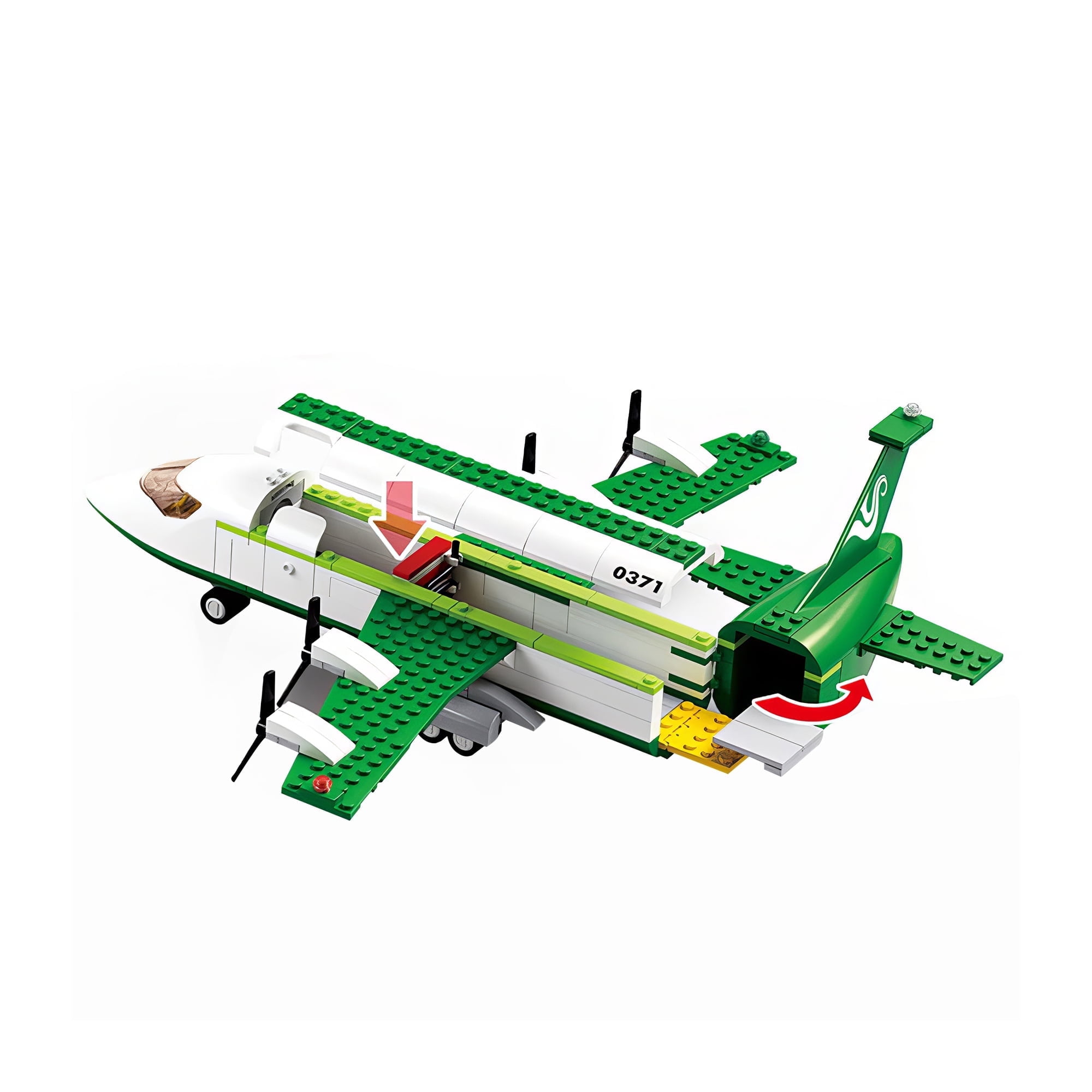 HI-REEKE Airplane Building Block Set Cargo Aircraft Building Kit ...