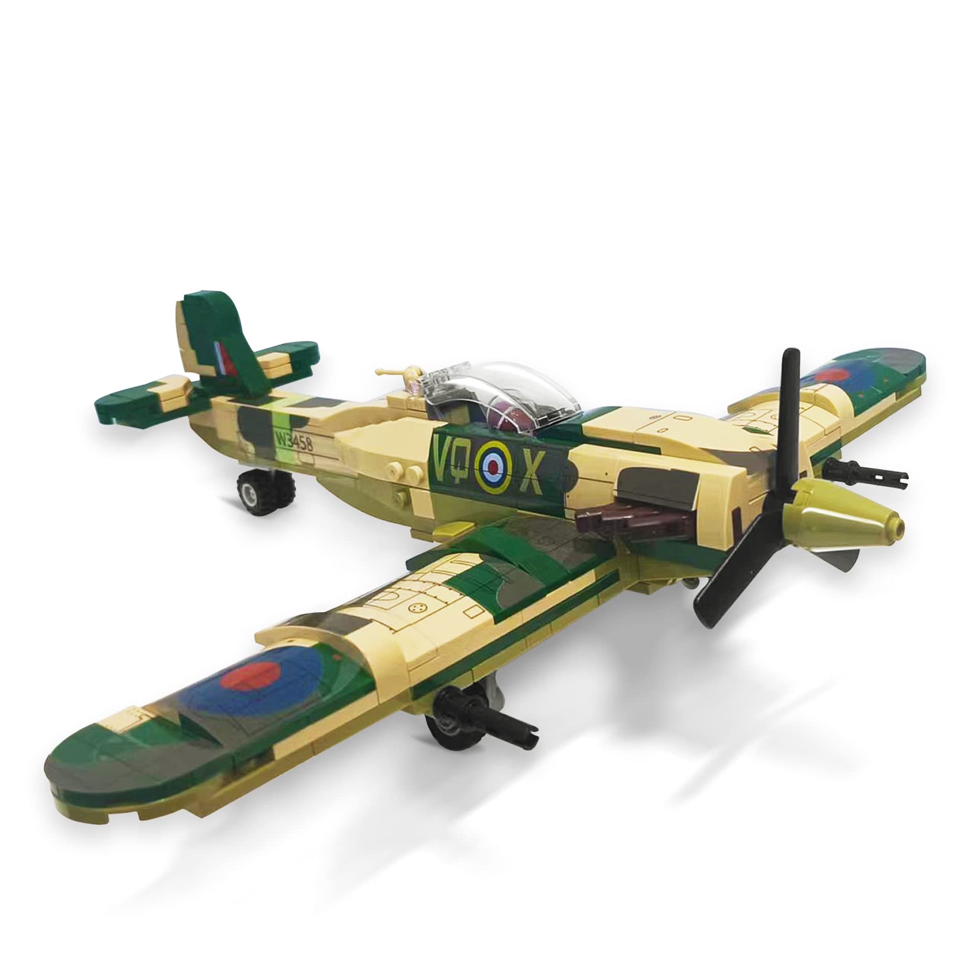 HI-REEKE Airplane Building Block Set Spitfire Fighter Bomber Plane ...
